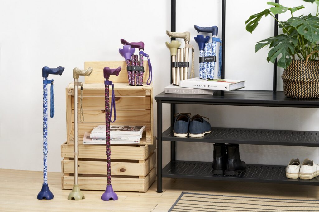 Free-Standing Ergonomic Folding Cane, Purple Morris, Left Hand ...
